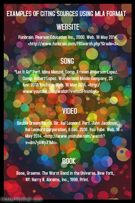 Copy of Examples of MLA citations | PosterMyWall