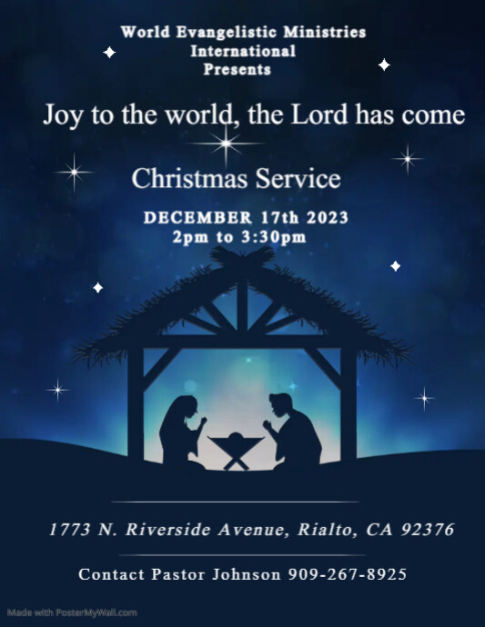 Christmas Nativity Scene Church Service Flyer | PosterMyWall