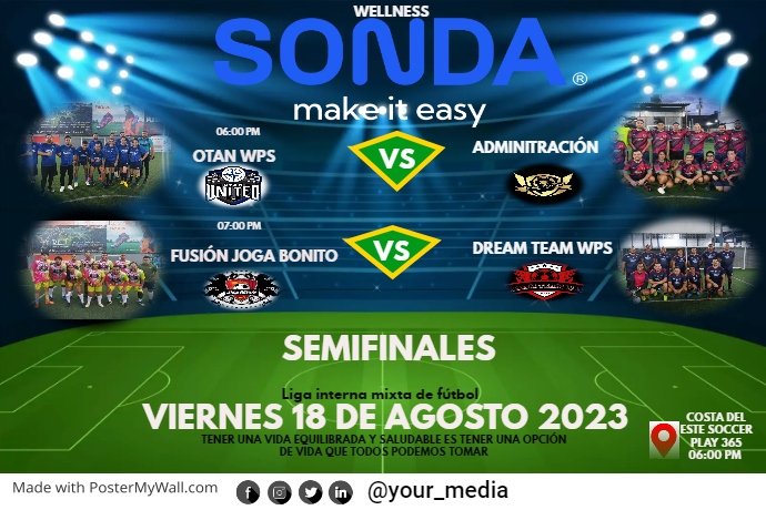 Football Match Banner Post Design | PosterMyWall