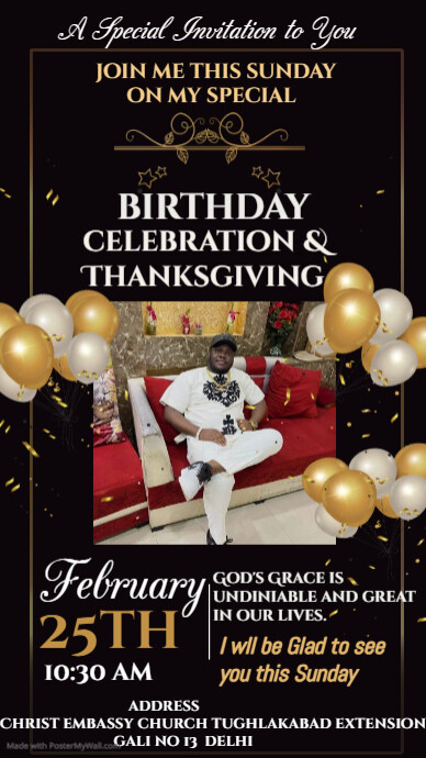 birthday invitation | PosterMyWall