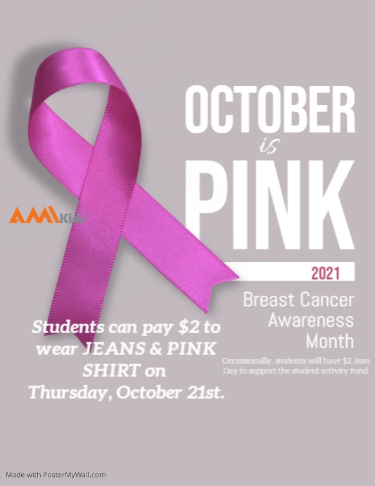 Copy of Copy of Breast Cancer Pink October Square ad | PosterMyWall