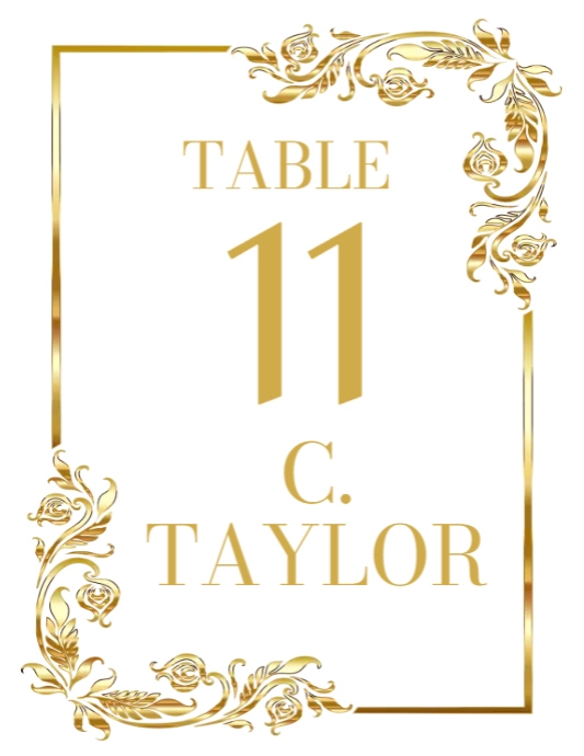 Copy of Table Number 11 | PosterMyWall