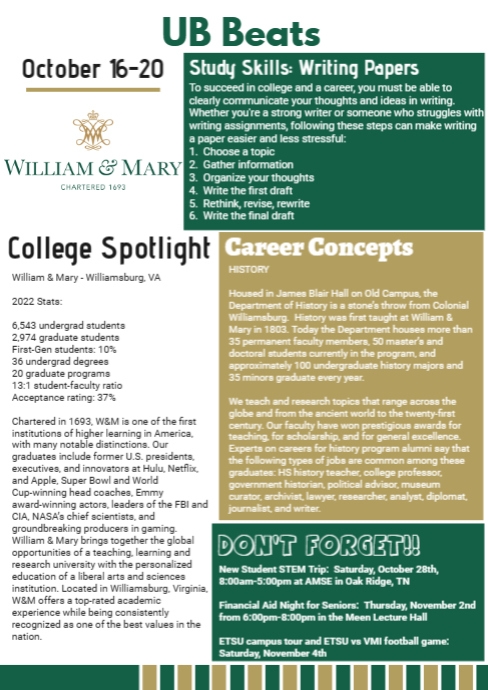 Copy of UB Beats Oct 16-20 | PosterMyWall