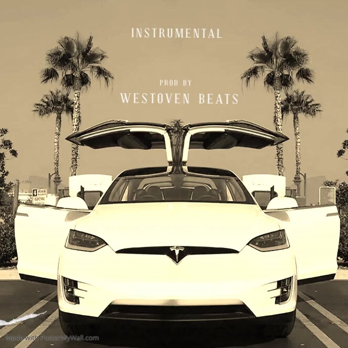 Copy of Tesla Car mixtape cover video template | PosterMyWall