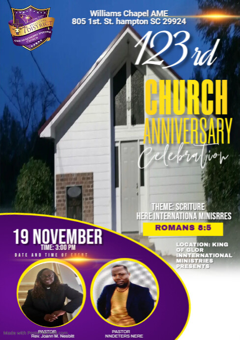 CHURCH ANNIVERSARY | PosterMyWall