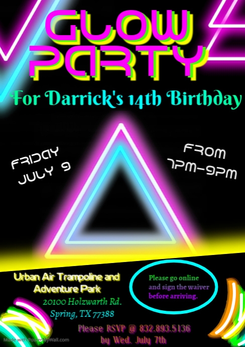 Copy of Glow Party | PosterMyWall