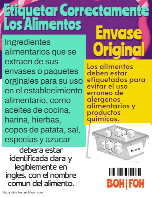 10D SP-FOOD PROPERLY LABELED ORIGINAL CONTAINER | PosterMyWall