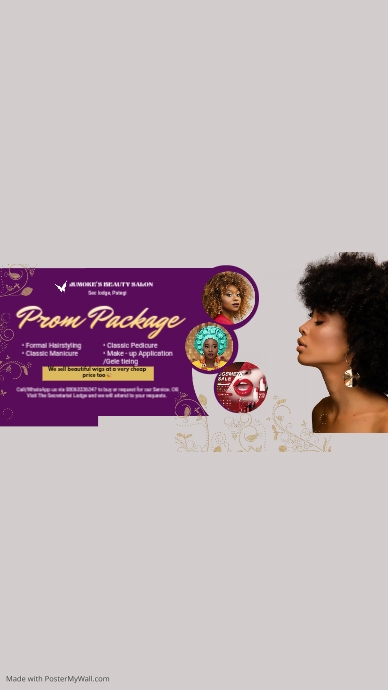 Copy of Purple Hair Salon Special Offer Banner | PosterMyWall