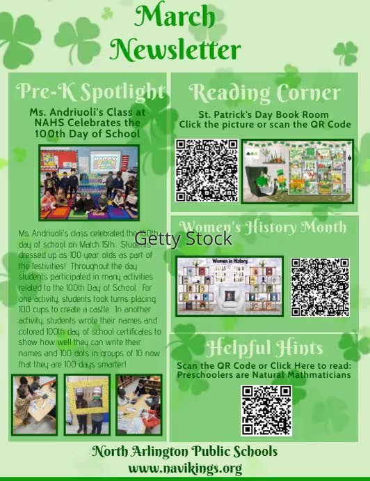 Pre-K March Newsletter English | PosterMyWall
