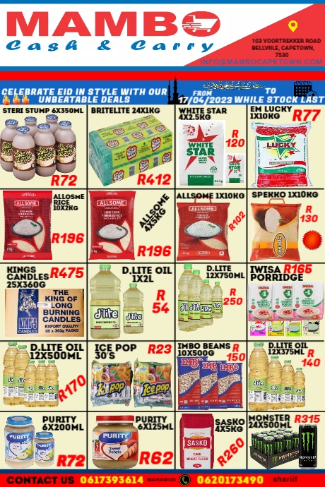 Copy of MAMBO CASH AND CARRY 17/04/2023 (1) | PosterMyWall