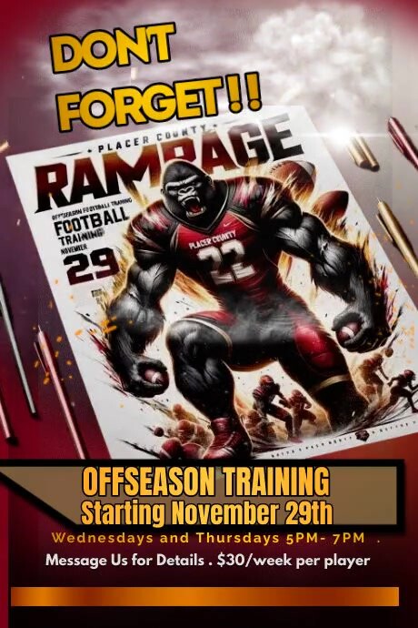 Training Camp Reminder | PosterMyWall