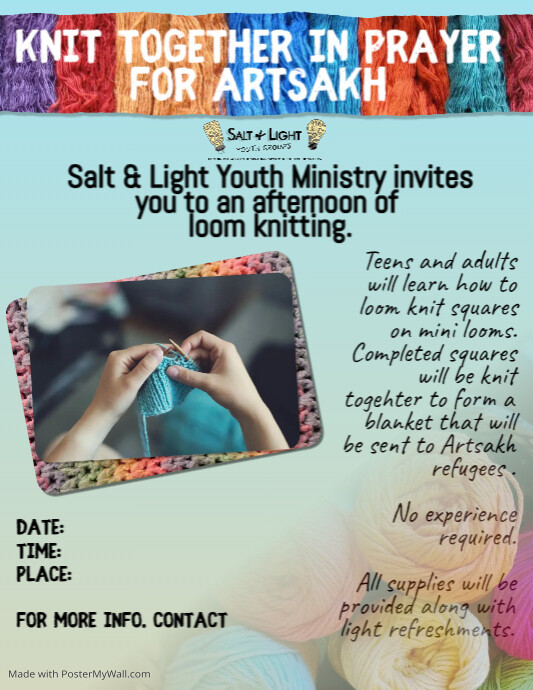 Knit together event flyer | PosterMyWall