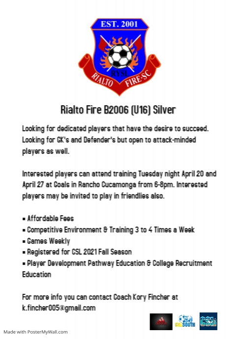 Copy of Rialto Fire Flyer | PosterMyWall