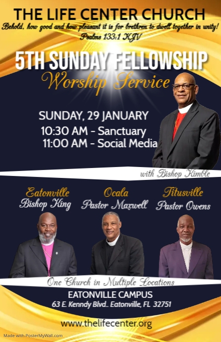 Sunday Service | PosterMyWall