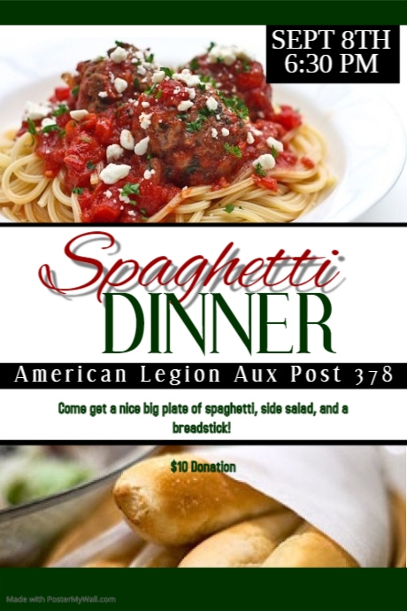 Spaghetti Dinner | PosterMyWall