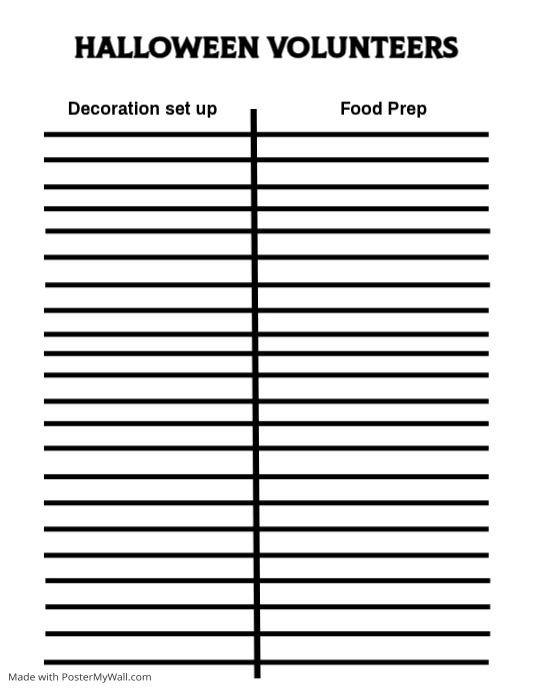 Sign Up Sheet Template | PosterMyWall