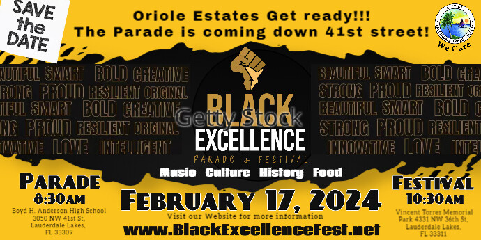 Black Excellence Fest 2024 Flyer (Oriole Estates Sign) | PosterMyWall