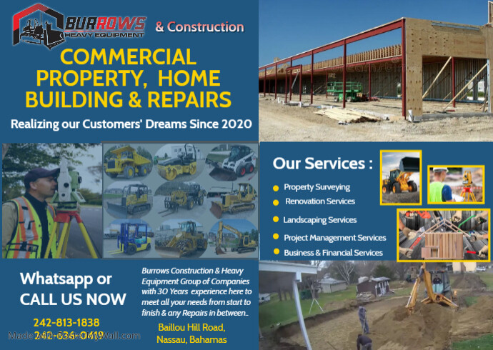 home building and repair services postcard ad | PosterMyWall