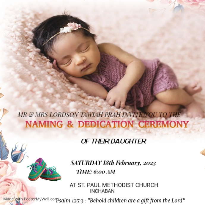 baby dedication ceremony flyer | PosterMyWall