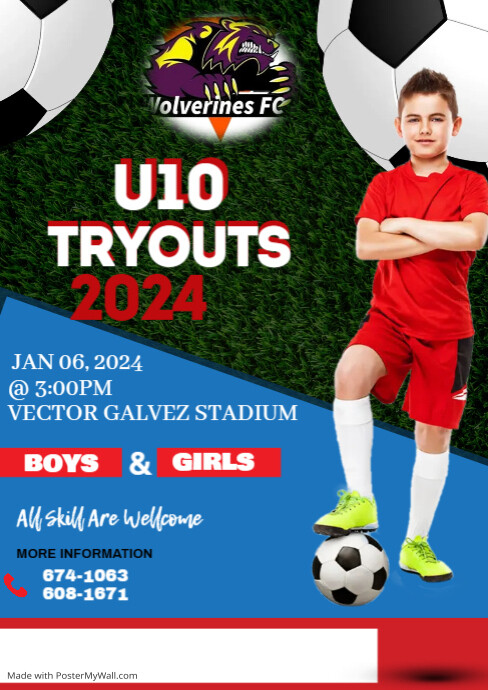 soccer tryouts flyer | PosterMyWall