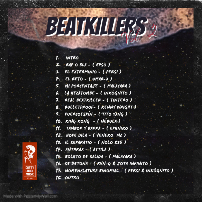 Copy of Rap Trap Tracklist Mixtape Cover Art Template | PosterMyWall