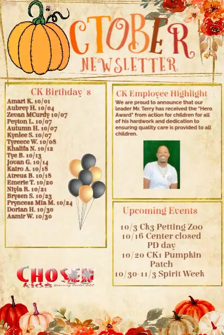 October Newsletter by Paula | PosterMyWall