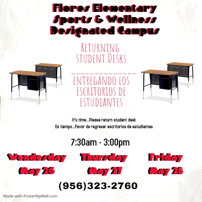 Copy of Returning Devices- Flores Elem | PosterMyWall