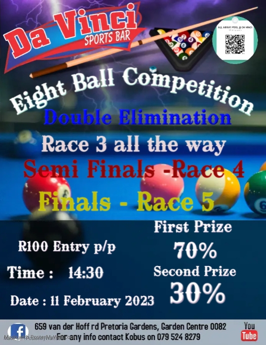 Copy of Copy of pool league tournament flyer | PosterMyWall