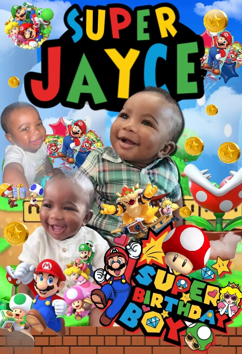 Copy of Super Mario Birthday | PosterMyWall