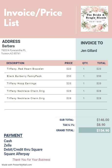 Invoice | PosterMyWall