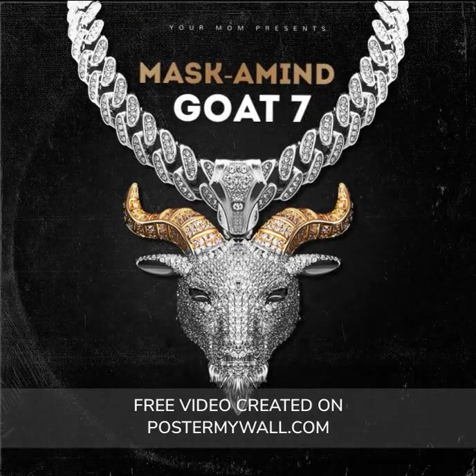 GOAT Rap mixtape cover video design template | PosterMyWall