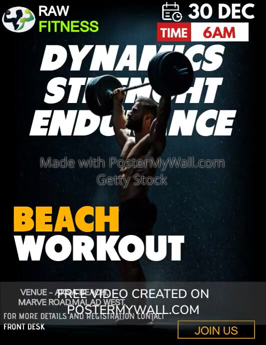 Crossfit Gym Motion Design Flyer Ad | PosterMyWall