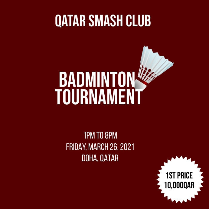06 Badminton Template | PosterMyWall