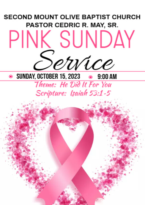 Pink sunday service (1) | PosterMyWall