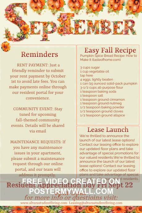 September Newsletter by Paula | PosterMyWall