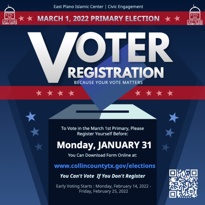 Voter Registration March 2022 | PosterMyWall