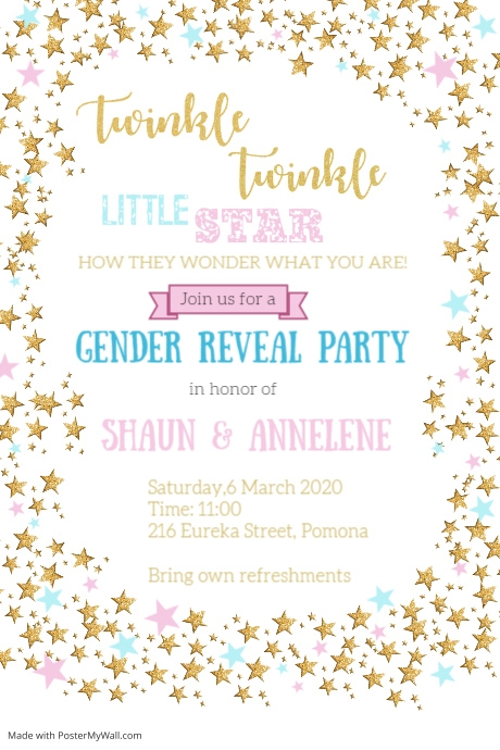 Copy of Copy of Gender Reveal | PosterMyWall