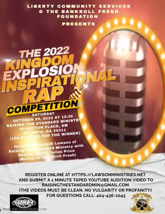 2022 Kingdom Explosion Inspirational Rap Competition (1) | PosterMyWall