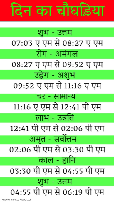 day choghadiya | PosterMyWall