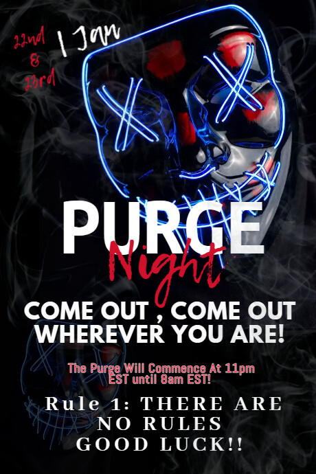 Purge night flyer design template | PosterMyWall