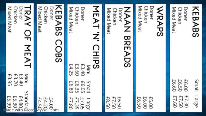 Food Menu (7) | PosterMyWall