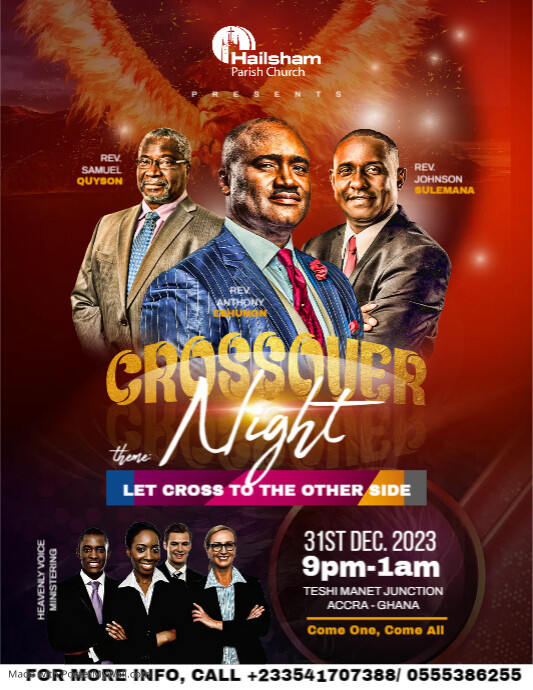 Crossover, 31st Night Church Flyer Template | PosterMyWall