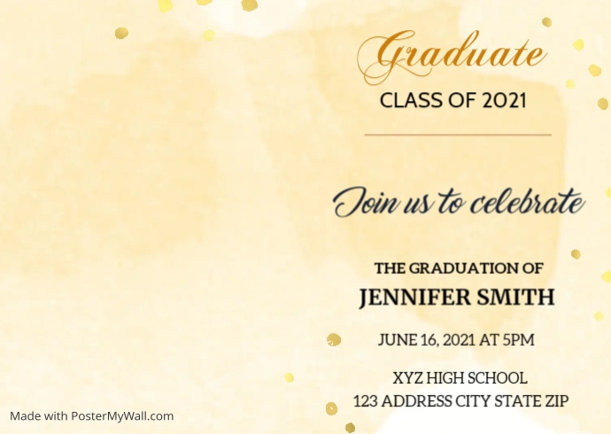 Copy of Graduation Announcement Invitation | PosterMyWall