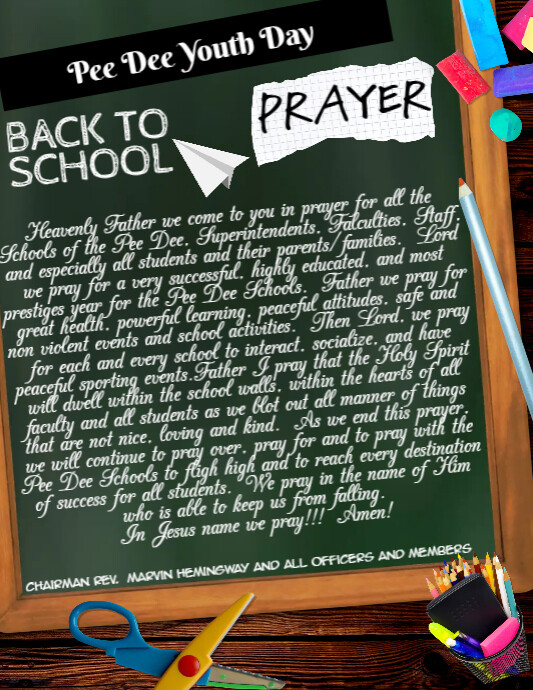 PDYDI Back To School Prayer | PosterMyWall