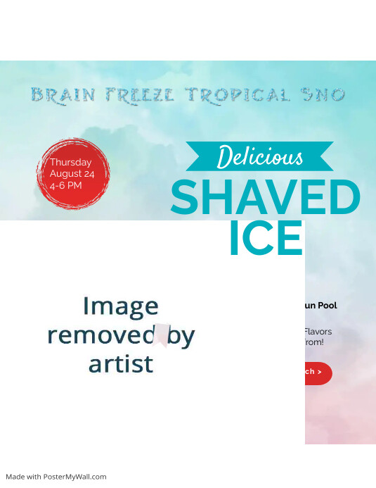 Blue Shaved Ice Social Media Post | PosterMyWall