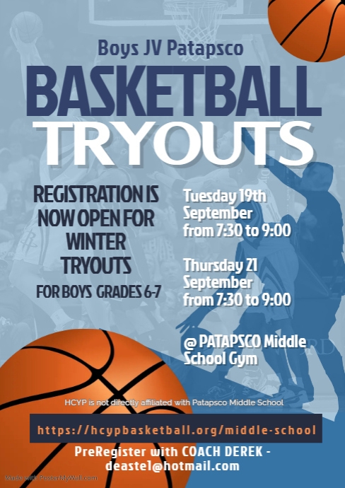 Basketball Tryouts Flyer Template | PosterMyWall