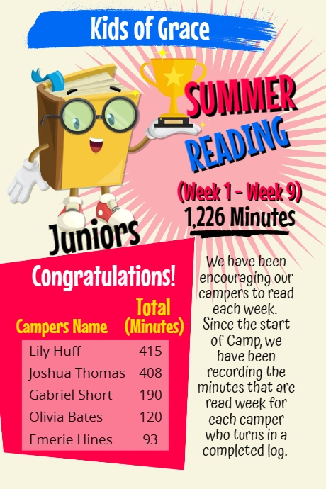 Junior Reading | PosterMyWall
