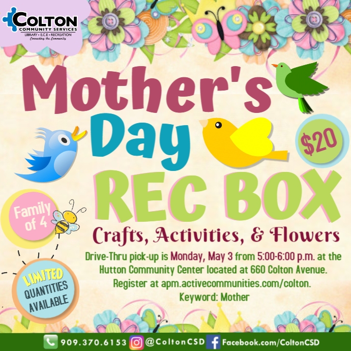 Copy of Mother's Day Rec Box | PosterMyWall