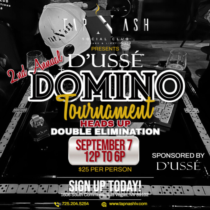 1ST Annual Domino Tournament | PosterMyWall