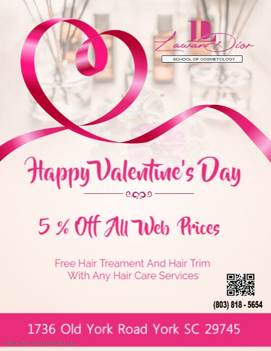 Salon Valentine Promotion Flyer Templates | PosterMyWall